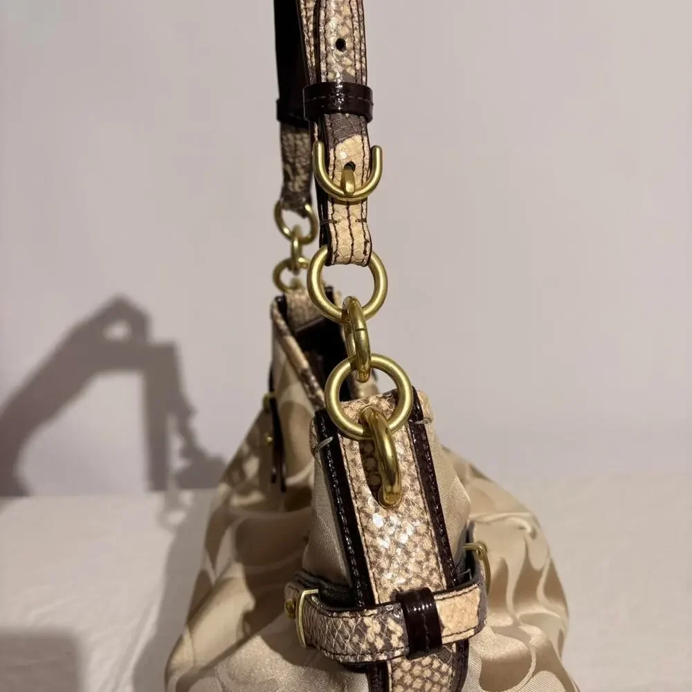 Coach | Bags | Coach Colette Signature Hobo Model 648 Y2k Python Trim ...